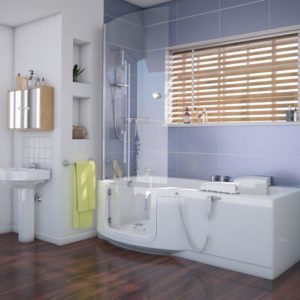 Instapbaden met deur | ligbad / zitbad met deur - Hulpmiddelenspecialist.nl